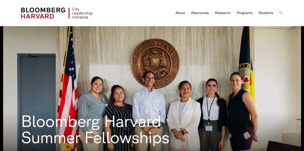 Bloomberg Harvard Summer Fellowships - Bloomberg Harvard City ...